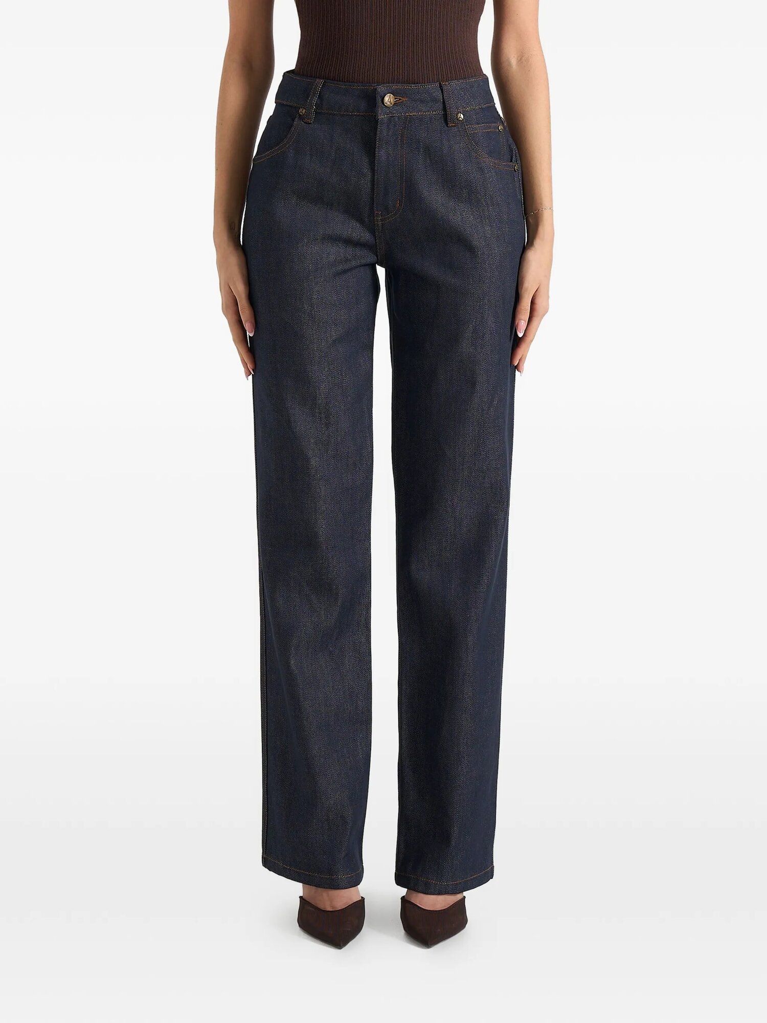 Джинсы  Contrast-stitch jeans