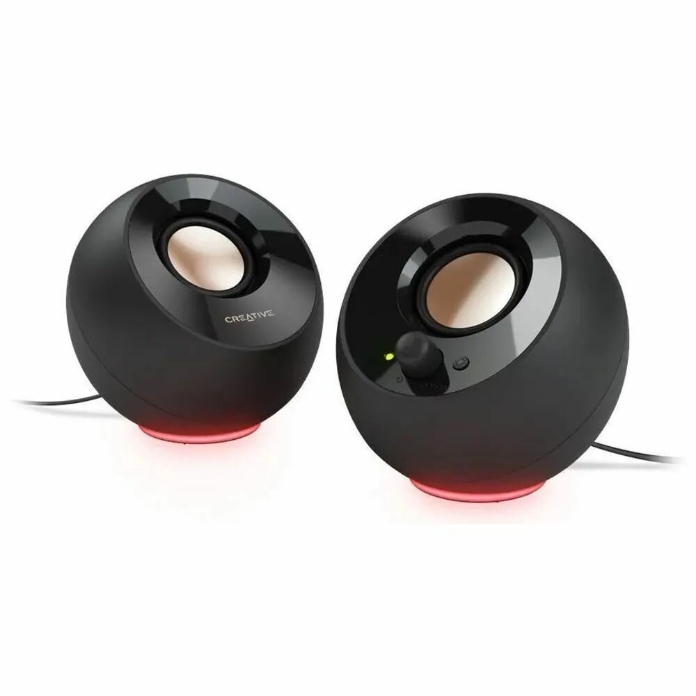 Эксклюзивные настольные аудиоколонки 2.0 Creative Pebble SE с USBC питанием и RGBосвещением