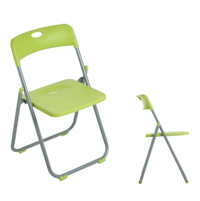 Стул складной КНР 75х45х43 см, зелёный, материал Пластик, Металл