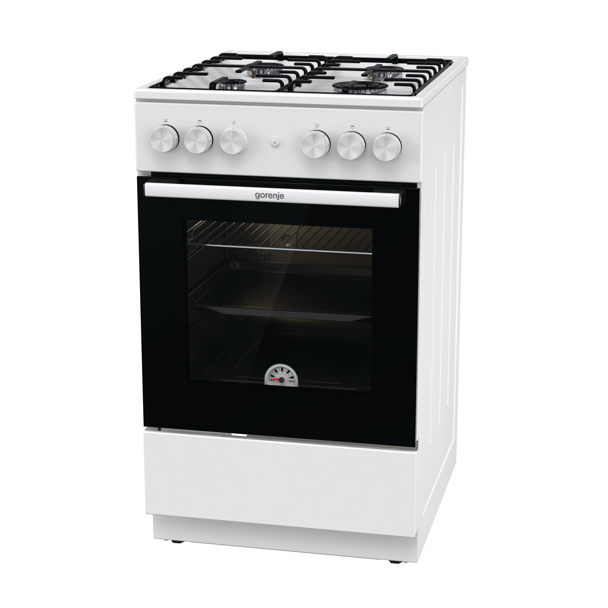 Газовая плита Gorenje GG5A12WH, духовка 70 л, 4 конфорки, белый