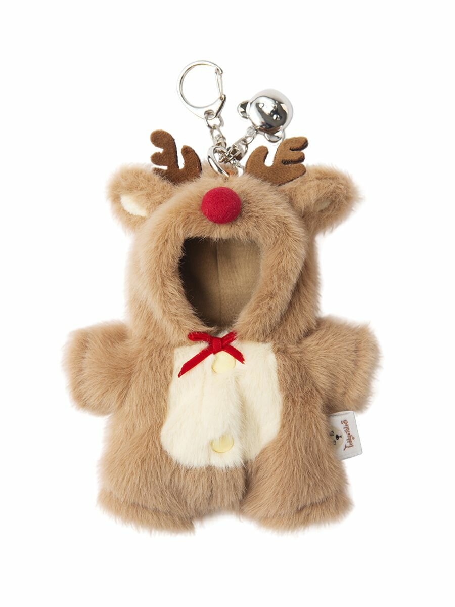 Костюм TeddyTales "Рождественский олень" - брелок XS, светло-коричневый
