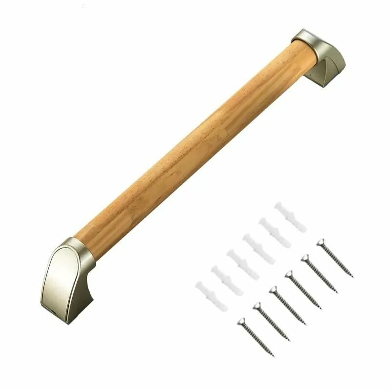 Поручни для ванной комнаты, ручка для душа и ванны из массива дерева, безопасные противоскользящие ручки, 44cm