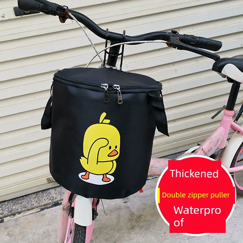 Корзина для велосипеда, передняя корзина, корзина для электрического скутера, складная корзина, холст, маленькая