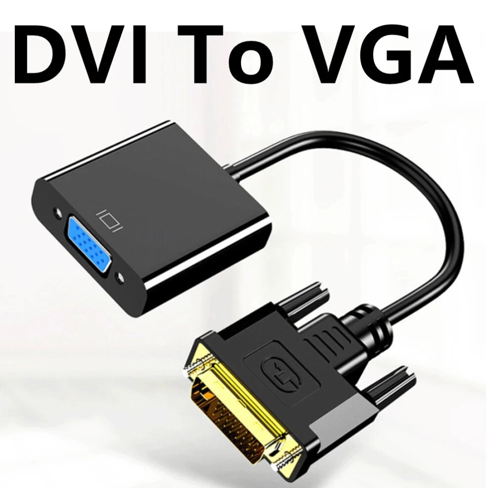 Кабель-адаптер HD 1080P DVI-VGA для ПК, ноутбука, проектора, монитора, Женский Кабель-преобразователь 24 + 1 штекер-VGA, совместим с 24 + 5