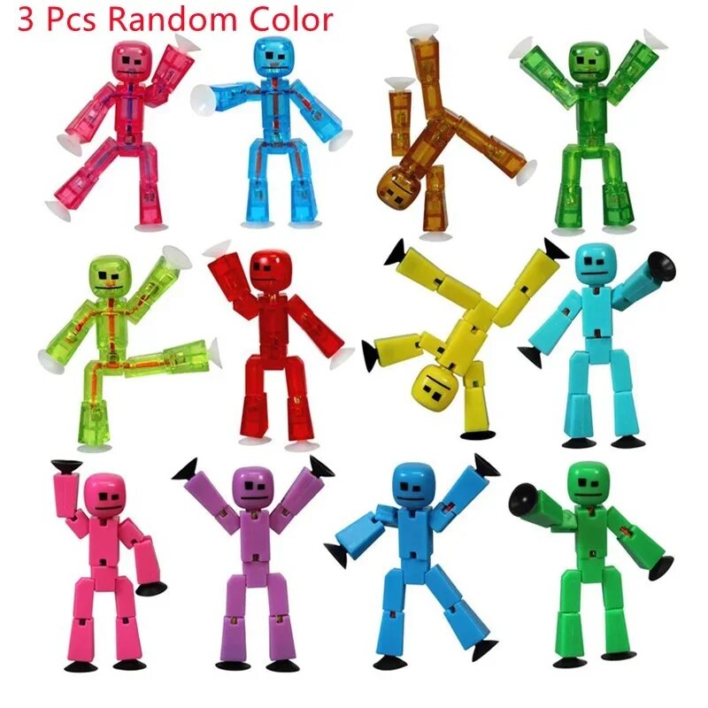 Стикбот фигурки на присосках 5 Pcs Random Color