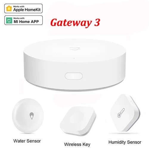 Комплект Xiaomi Smart Home Kit Мультимодовый шлюз 3 ZigBee Bluetooth Mesh Hub Aqara Беспроводной выключатель Дверной датчик движения человека Водяной дымовый датчик-Set 6
