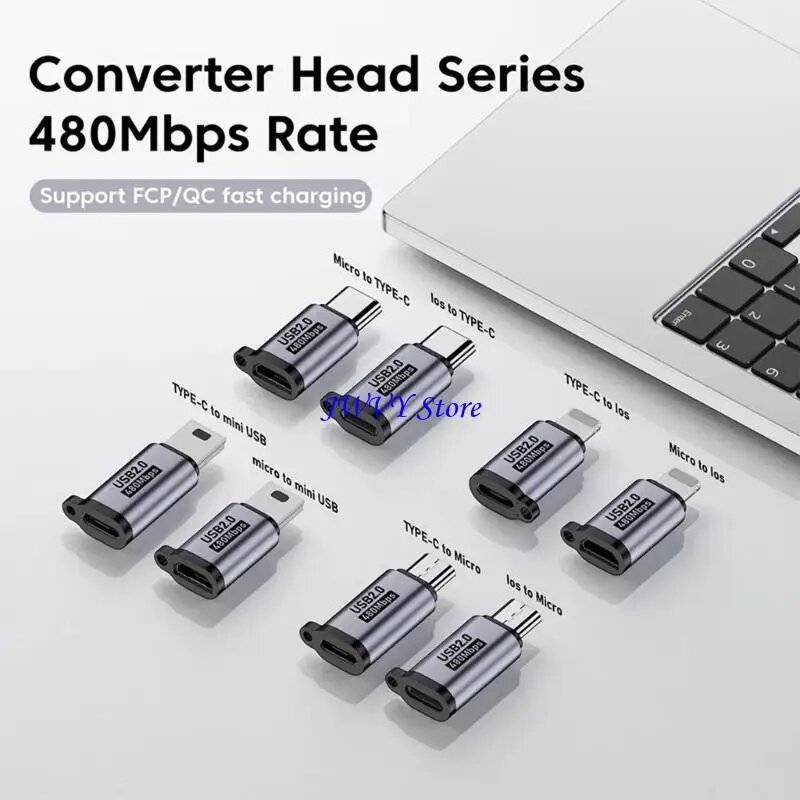 USB 2.0 TypeC to Micro USB адаптер 480Mbps — фото 1