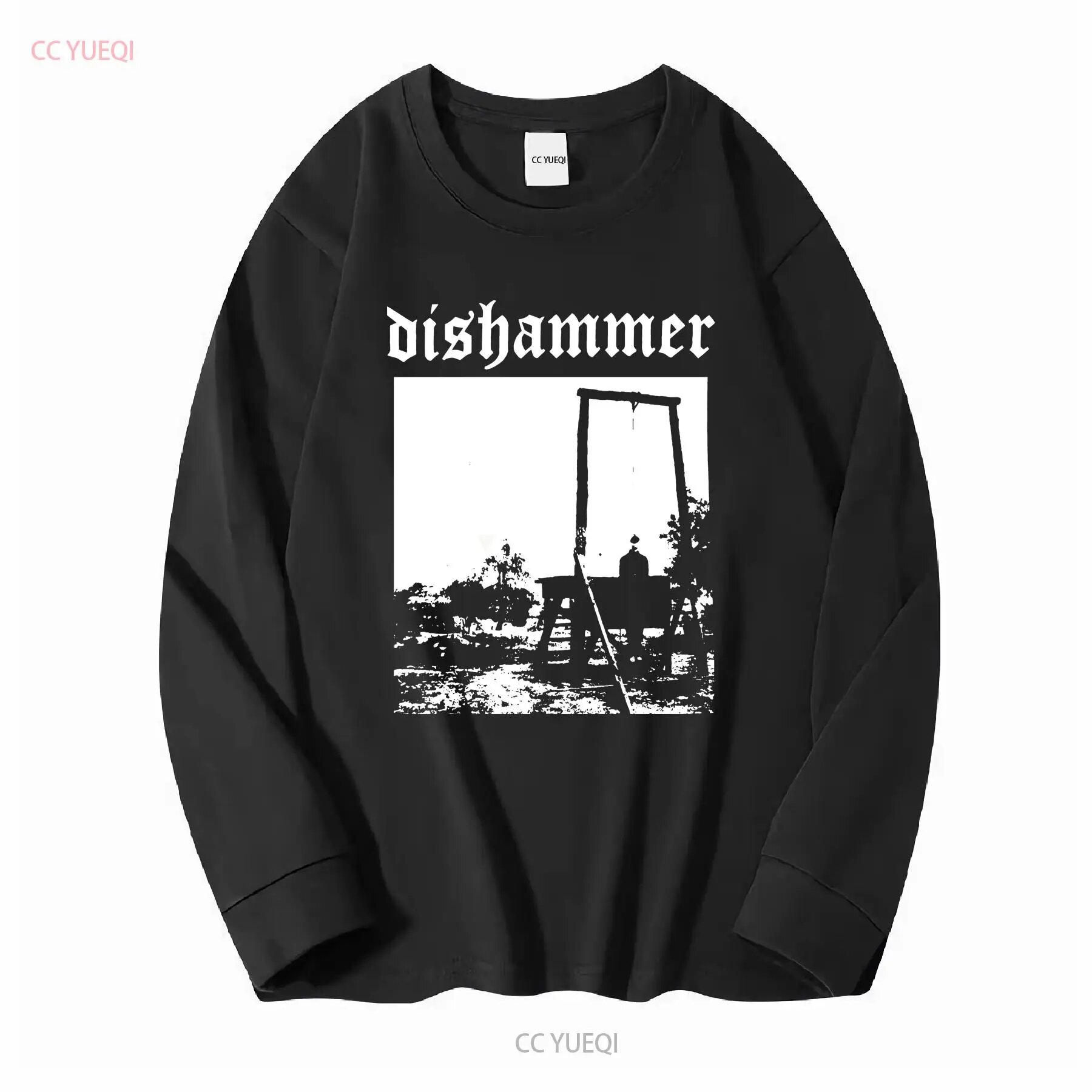 DISHAMMER футболка с длинными или короткими рукавами, винтажная стираная унисекс, удобная повседневная универсальная стильная дизайнерская одежда для дома