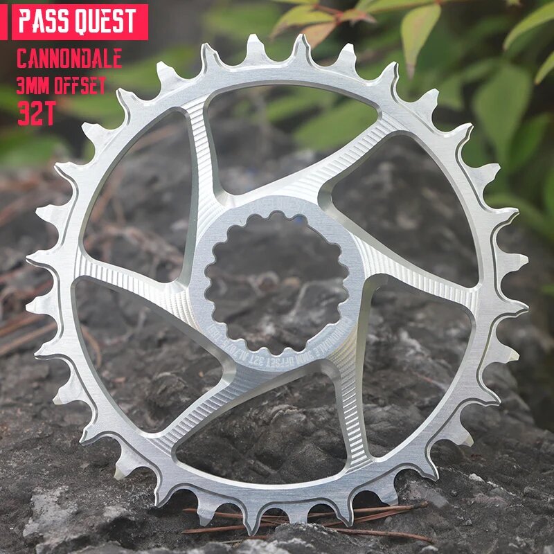 Звездочка Pass Quest Cannondale 3mm Silver 32T