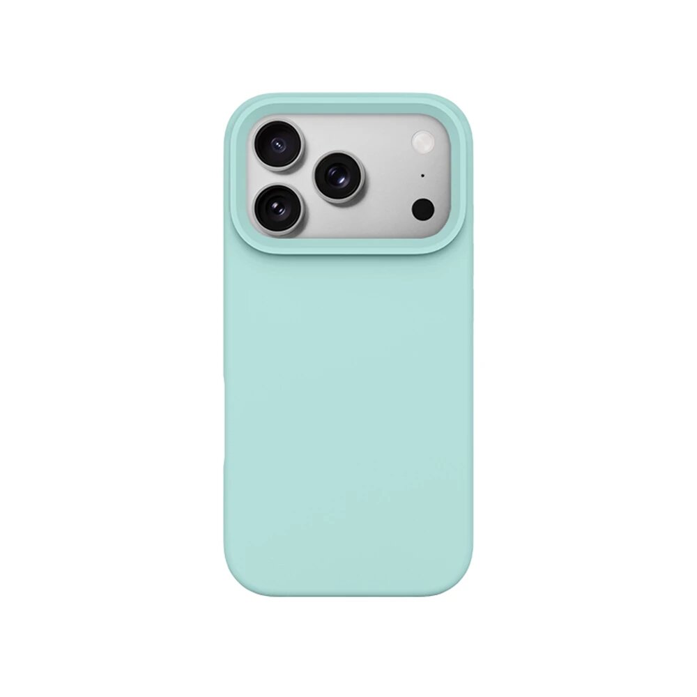 Оригинальный матовый чехол для телефона из жидкого силикона для iPhone 17, iPhone 16 Pro Max, Cyan