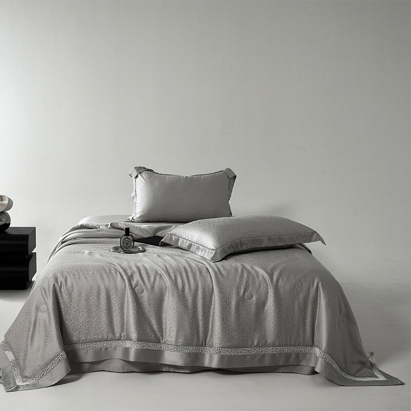 Серые наволочки Tencel пара, 48x74 см, ткань Lenzing Lyocell, мягкие и дышащие
