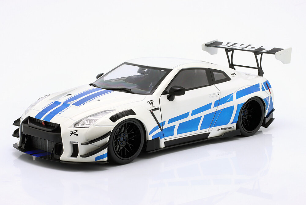 Модель коллекционная SOLIDO Nissan gt-r R35 lbwk body kit type 2 0 2024 whitemetallic blaumetalliv