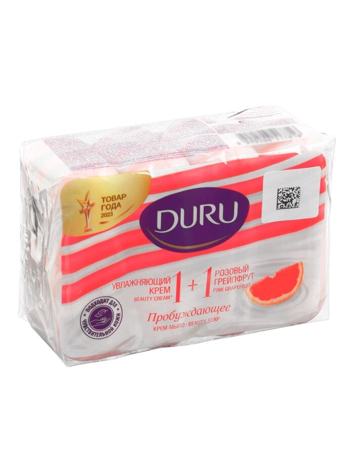 Крем-мыло DURU 1+1 Розовый грейпфрут 4*80 гр,