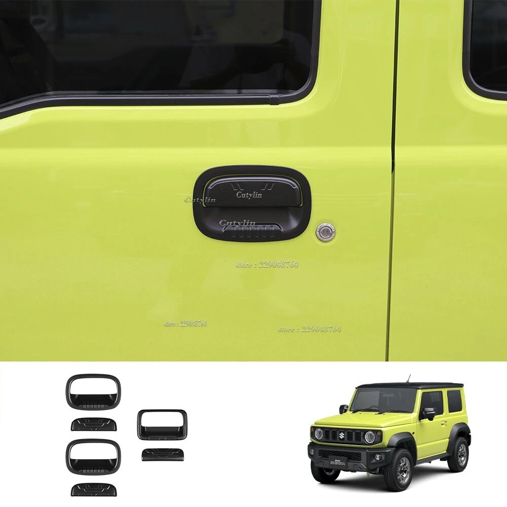 Для SUZUKI Jimny Nomade 2025 2026, черная матовая крышка дверной ручки из АБС-пластика, декоративная наклейка для двери, аксессуары