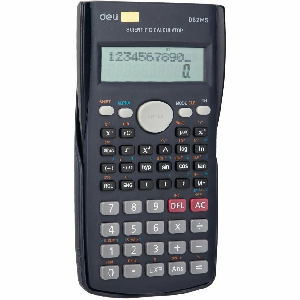 Калькулятор научный Deli ED82MS темно-синий 10+2-разр. 240 функций, 1754772