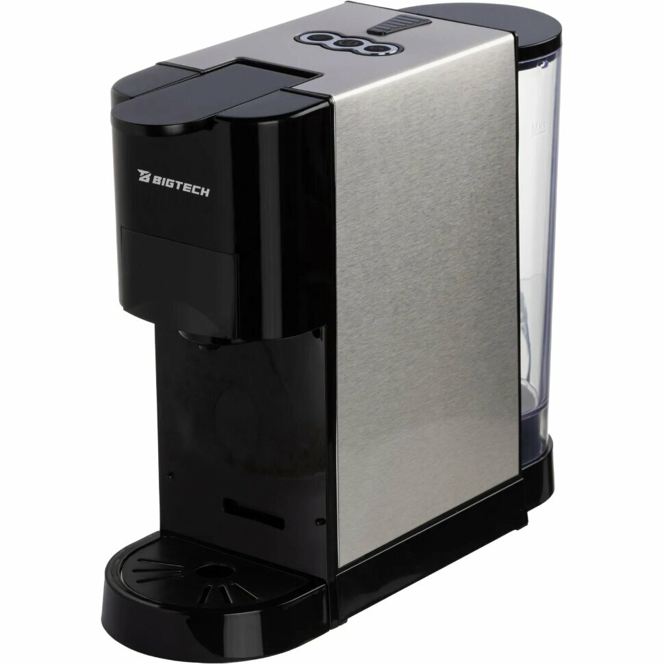Кофемашина капсульная BigTech МСМ307, универсальная,5в1, 0,8л, черная, 2288563