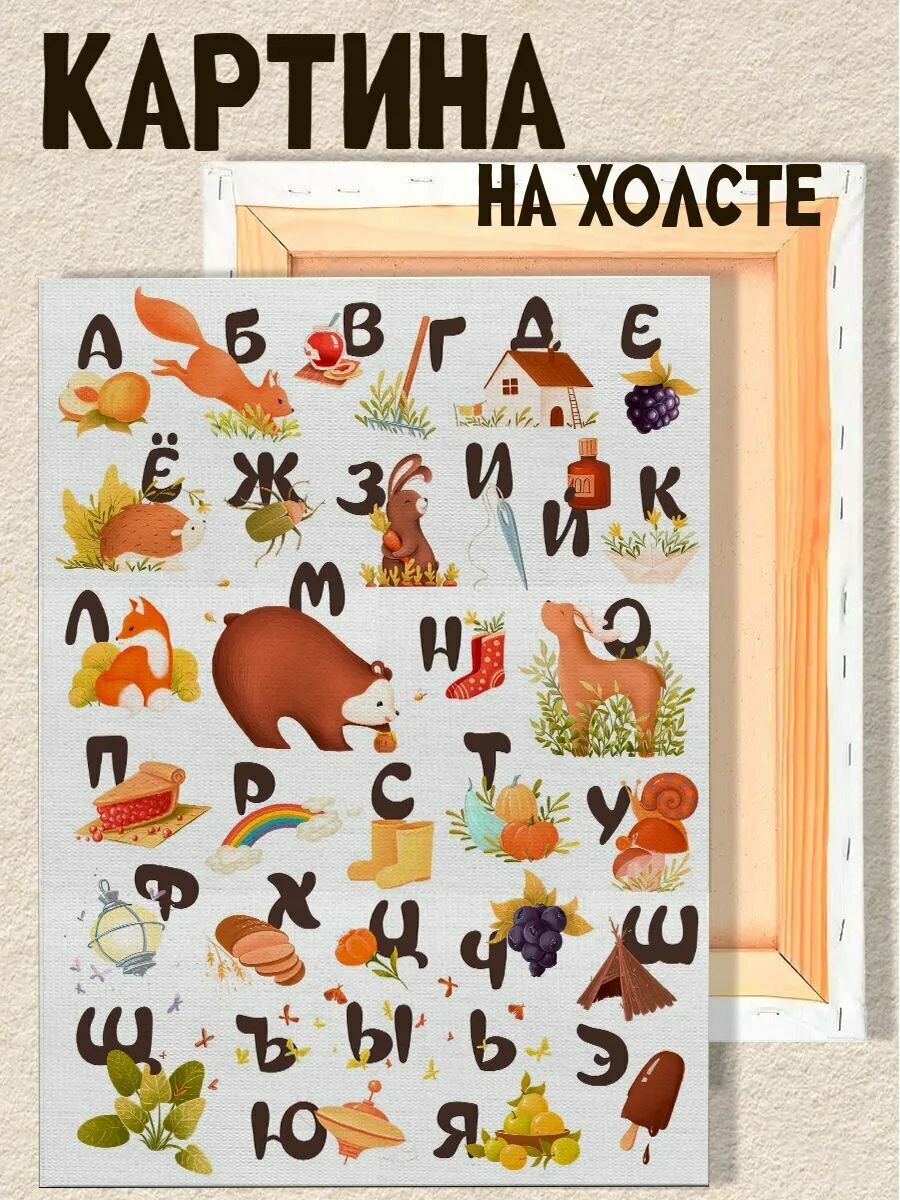 Картина на стену в детскую комнату Алфавит