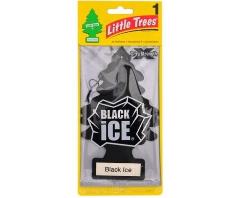 Освежитель (ароматизатор) подвесной картон Car Freshener Большая елочка Черный лед (144)