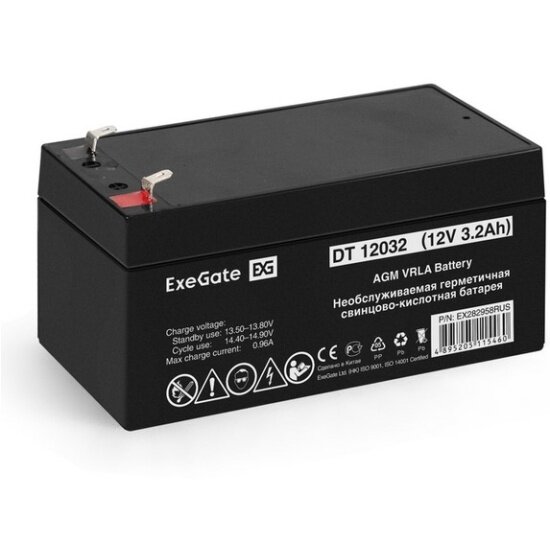 Батарея Exegate DT 12032 12V 3.2Ah F1