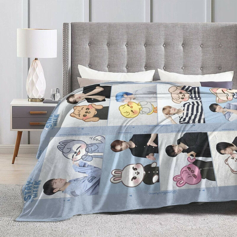 Плед СКЗ Пледы Стрей Кидз SKZ от Stray Kids (Цвет товара: стрей кидз 10; Ширина: 100 см; Длина: 125 см; Размерность: 2-спальное)