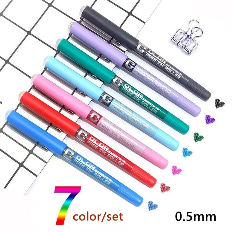 Гелевые ручки Hopk, 7 шт, разноцветные, 0,28/0,38/0,5 мм 0.5mm-7 color set