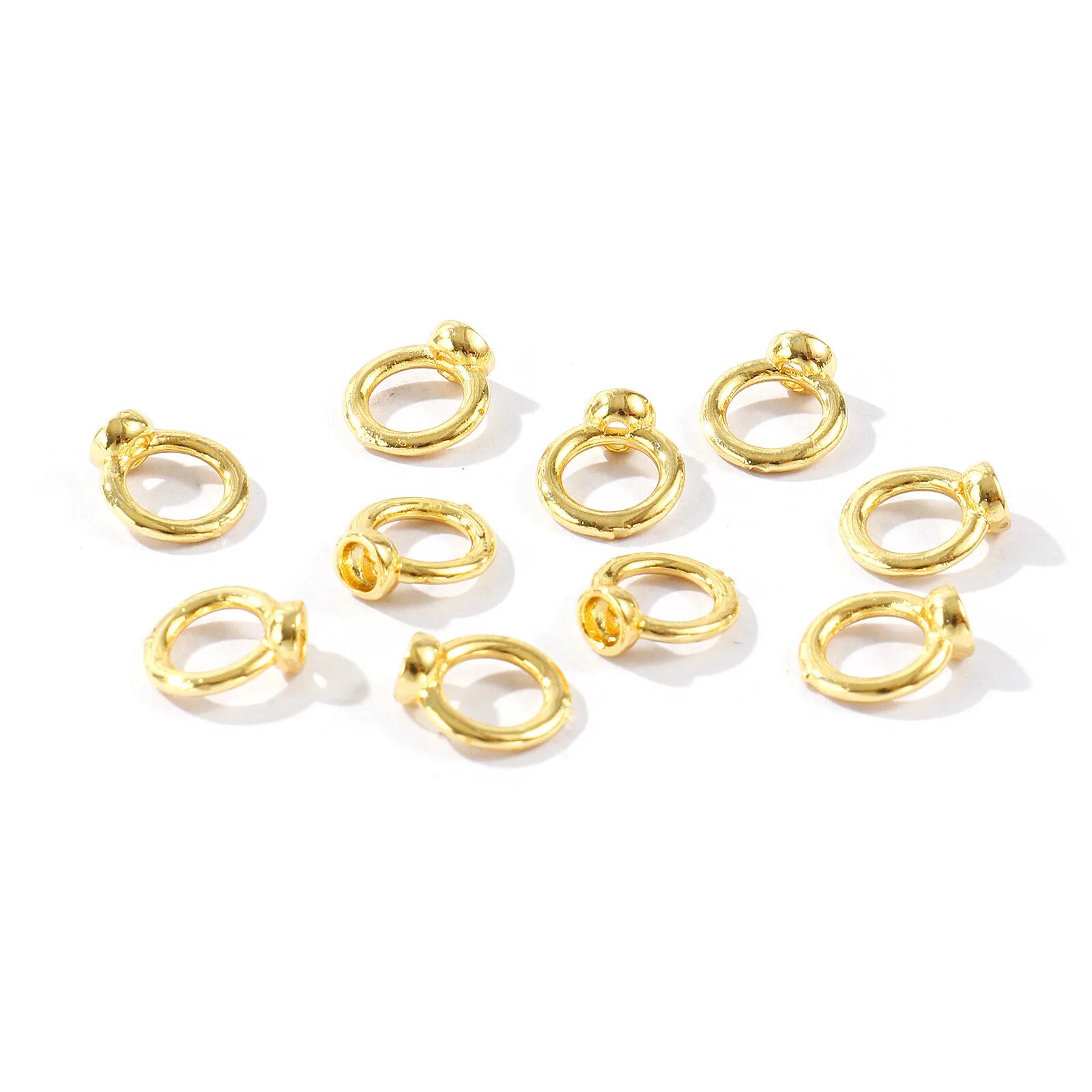 DoreenBeads набор заглушек для бижутерии 10 шт. Желтый, 18k gold plated1