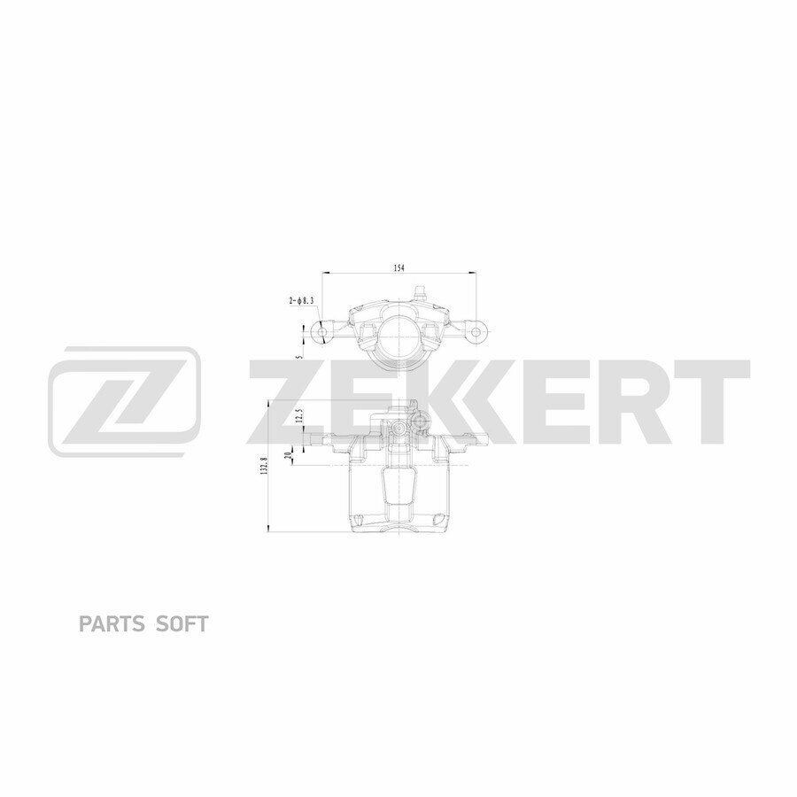 Тормозной суппорт передний левый Chevrolet Spark 05- Matiz (M200/250) 05- Daewoo Matiz (M100/150/2 от официального дистрибьютора, ZEKKERT, артикул BS8326