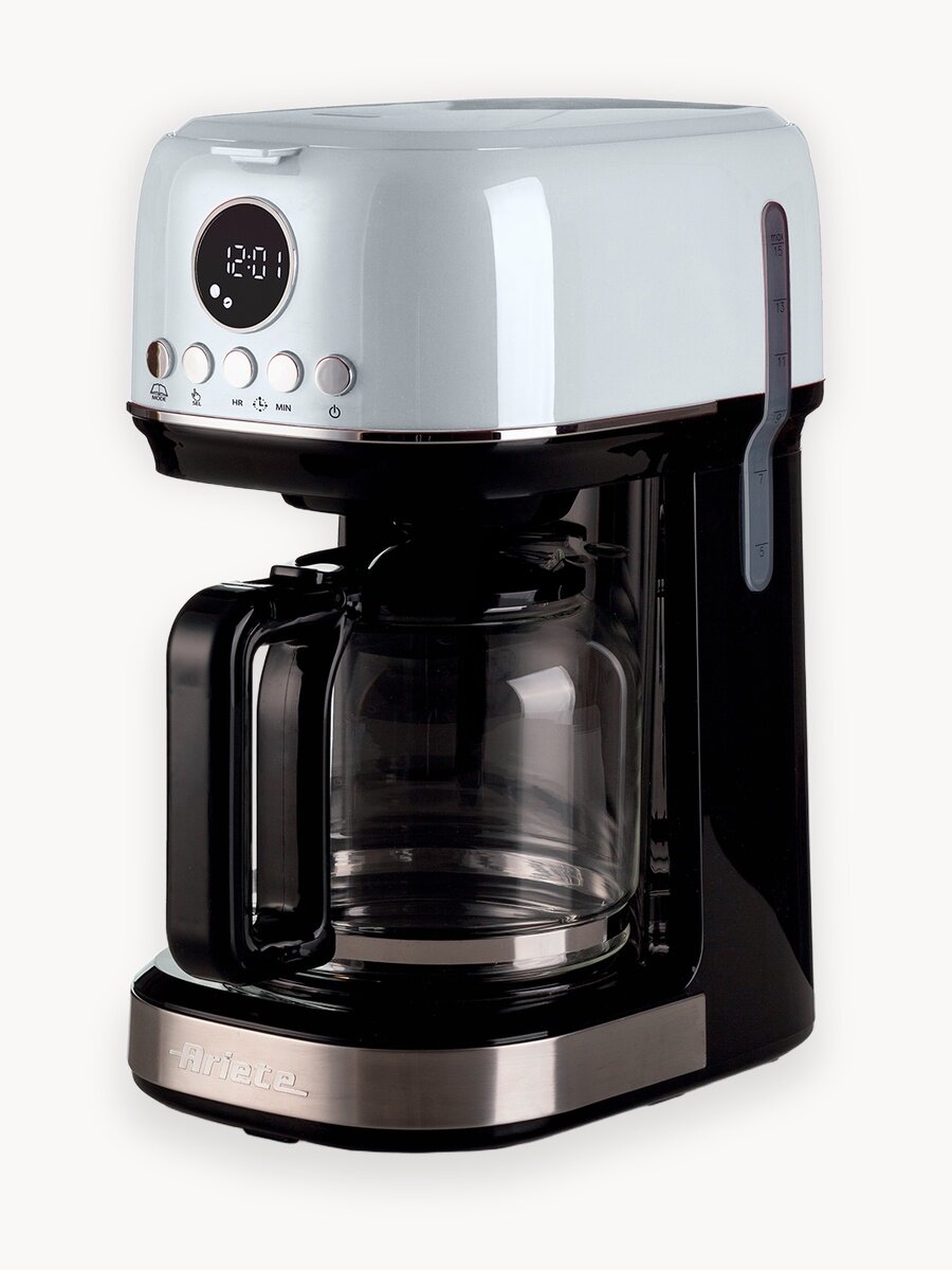 Кофеварка капельная Ariete Moderna 1396/01, до 15 чашек, дисплей, белый (00M139601AR0)