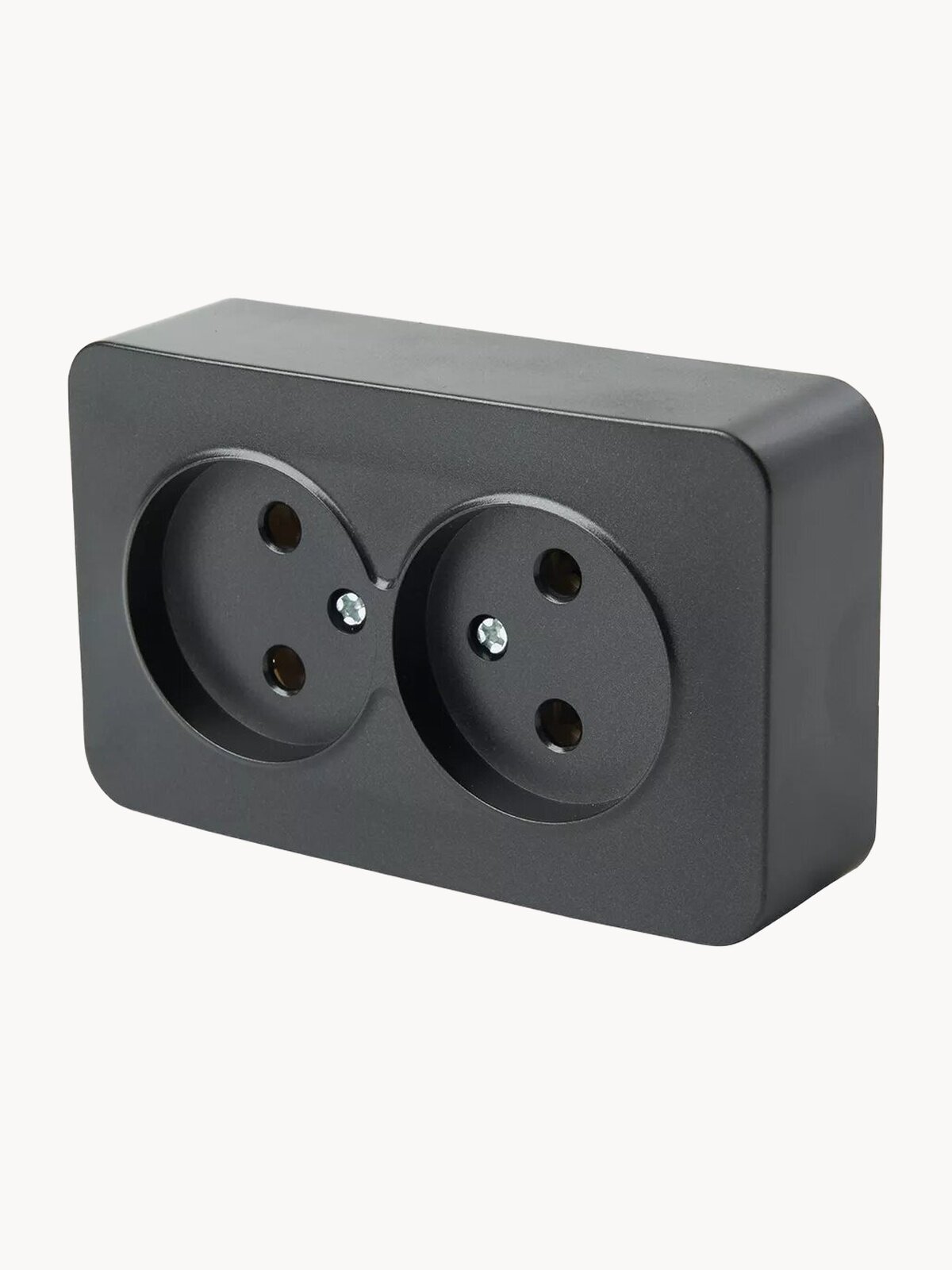 Розетка STEKKER София, накладная, без заземления, 2 гнезда, черный