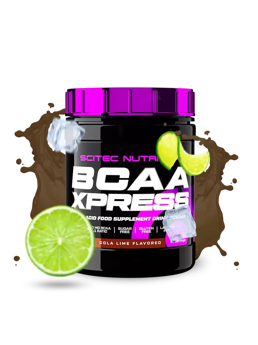 Аминокислоты Scitec Nutrition bcaa XPRESS порошок 280 г, кола лайм