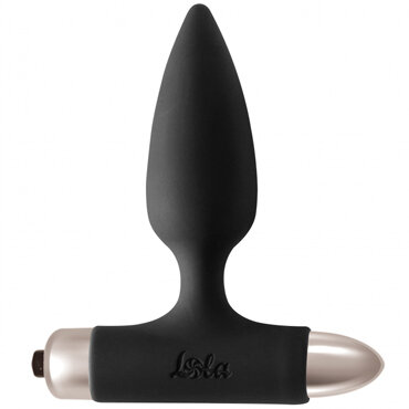 Lola Spice It Up Glory, черная Анальная пробка классической формы с шариком внутри и вибрацией