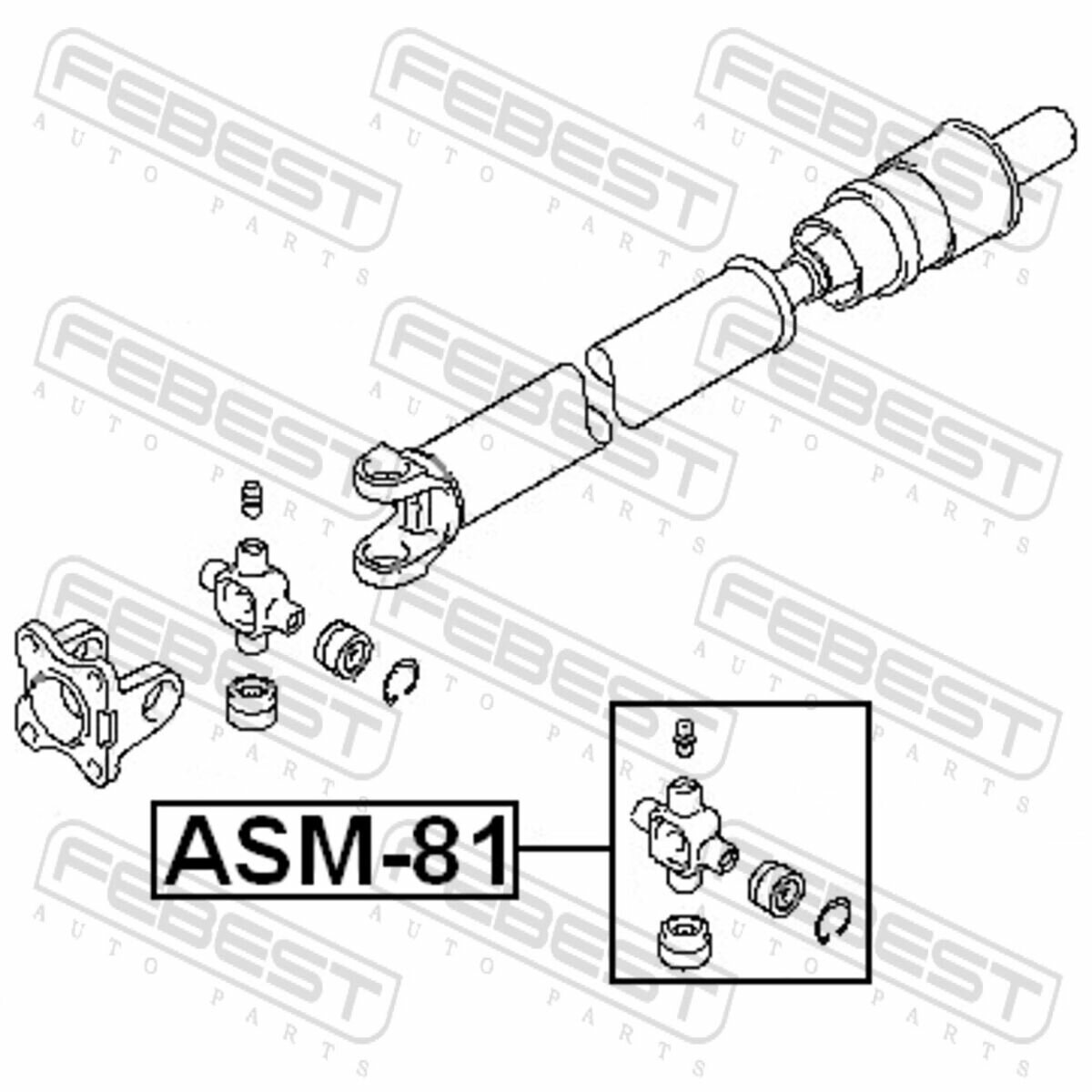 Крестовина Карданного Вала 25X63.8(Febest Asm-81)
