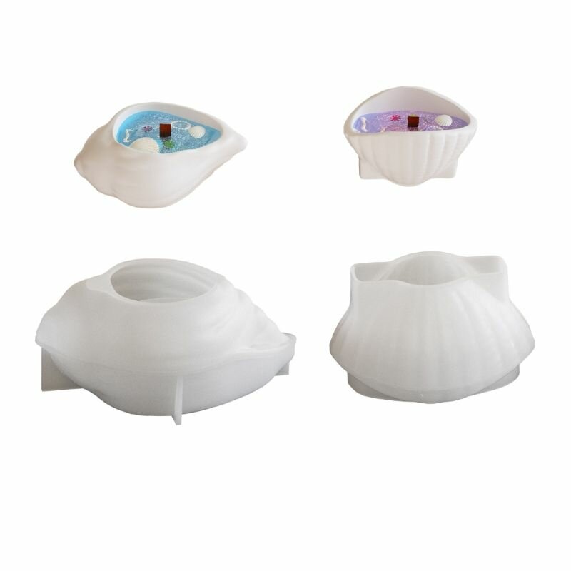 Набор из 2 частей, силиконовая форма-набор для хранения раковин в форме раковины