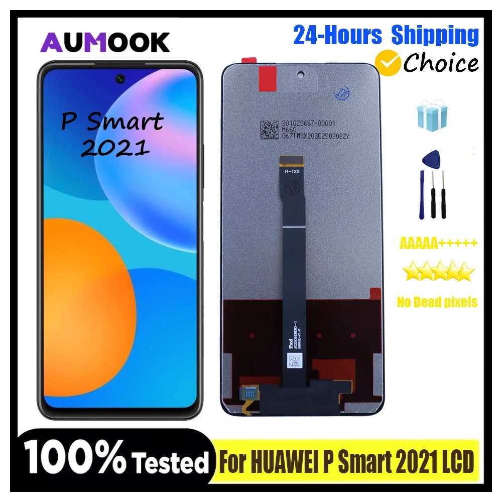 6,67 "высокое качество для huawei p smart 2021, дисплей PPA-LX1, сенсорный экран для Honor X10 Lite, замена ЖК-дисплея Huawei Y7A