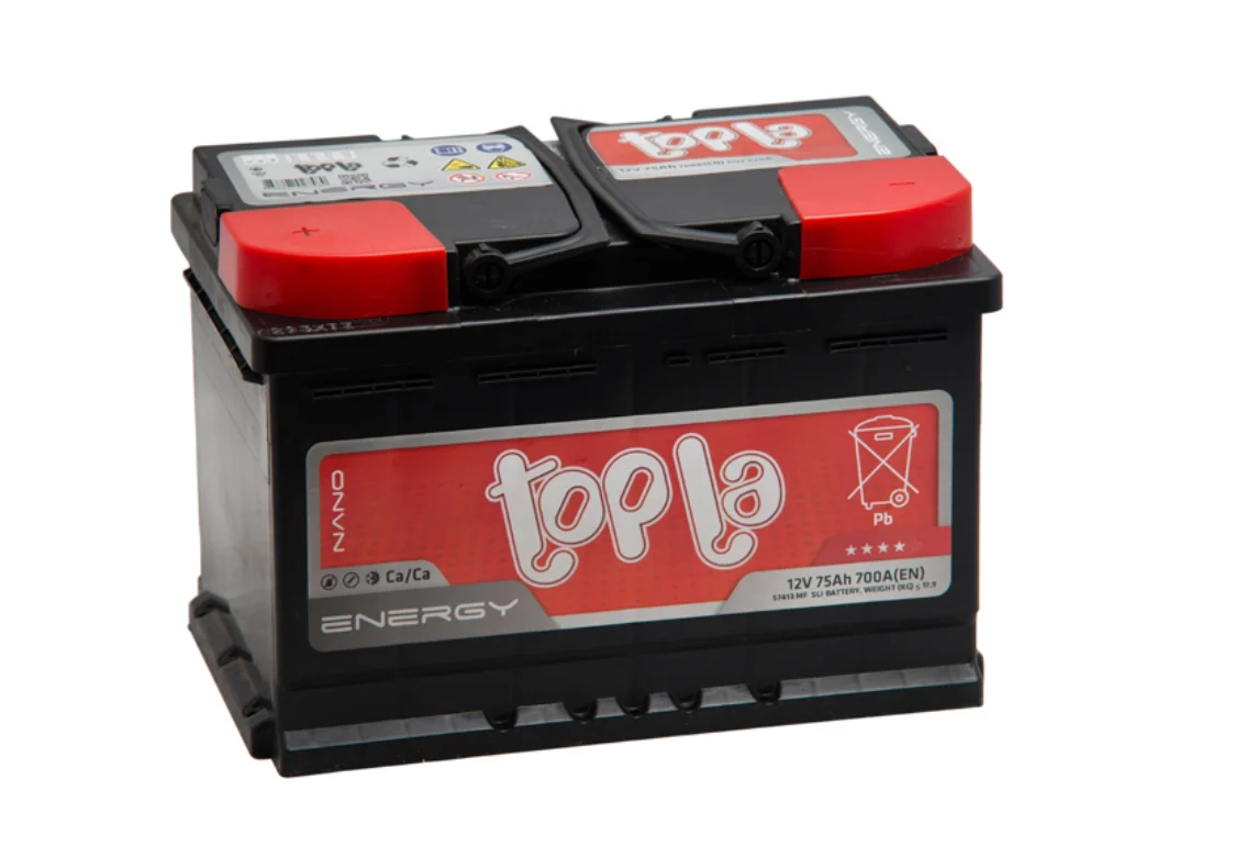 Аккумулятор topla energy 75 а/ч прямая l+ 278x175x190 en700 а
