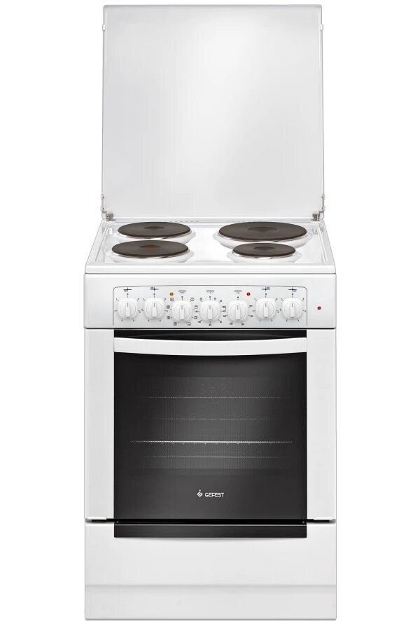 Электрическая плита Gefest 6140-02, 4 конфорки, 2000Вт, белая