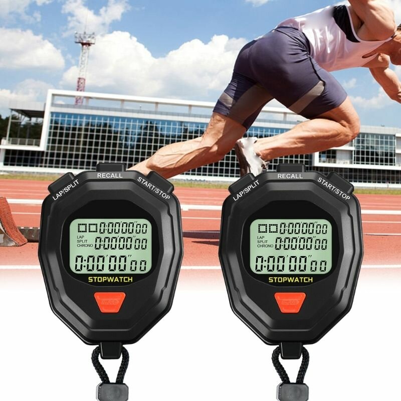Тренировочный фитнес-секундомер timer-YS3001b с тремя рядами по 100 каналов