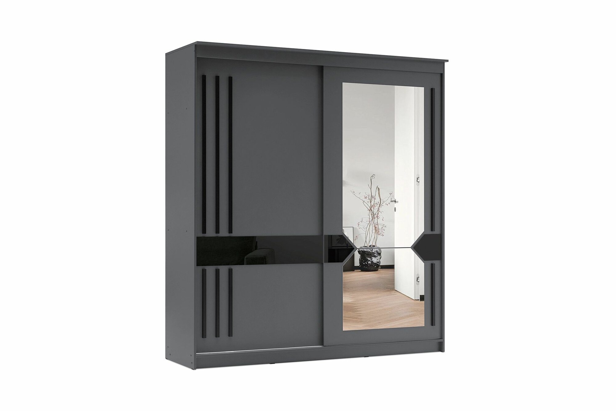 Шкаф-купе Келтор 2.0 м графит
