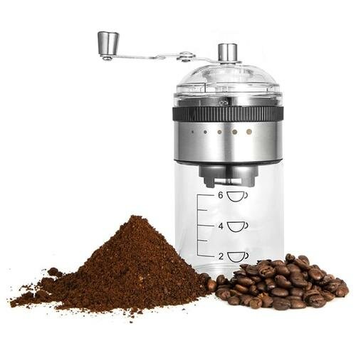 Ручная кофемолка, с регулируемой портативной ручной кофемолкой, подходит для домашнего, кемпингового, ручного кофемолки