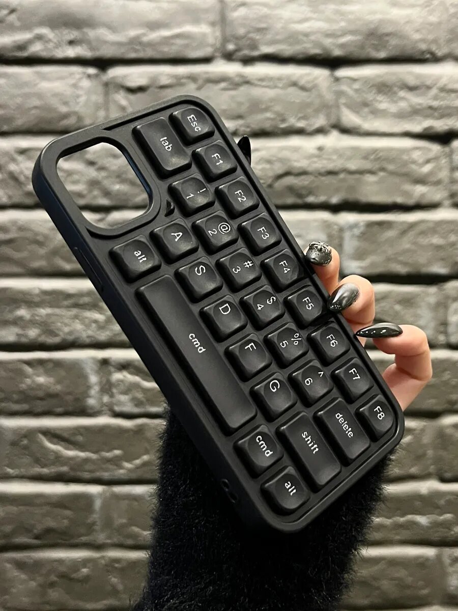 Чехол О'кейси, для iPhone 16, защита от царапин, бантики, черный