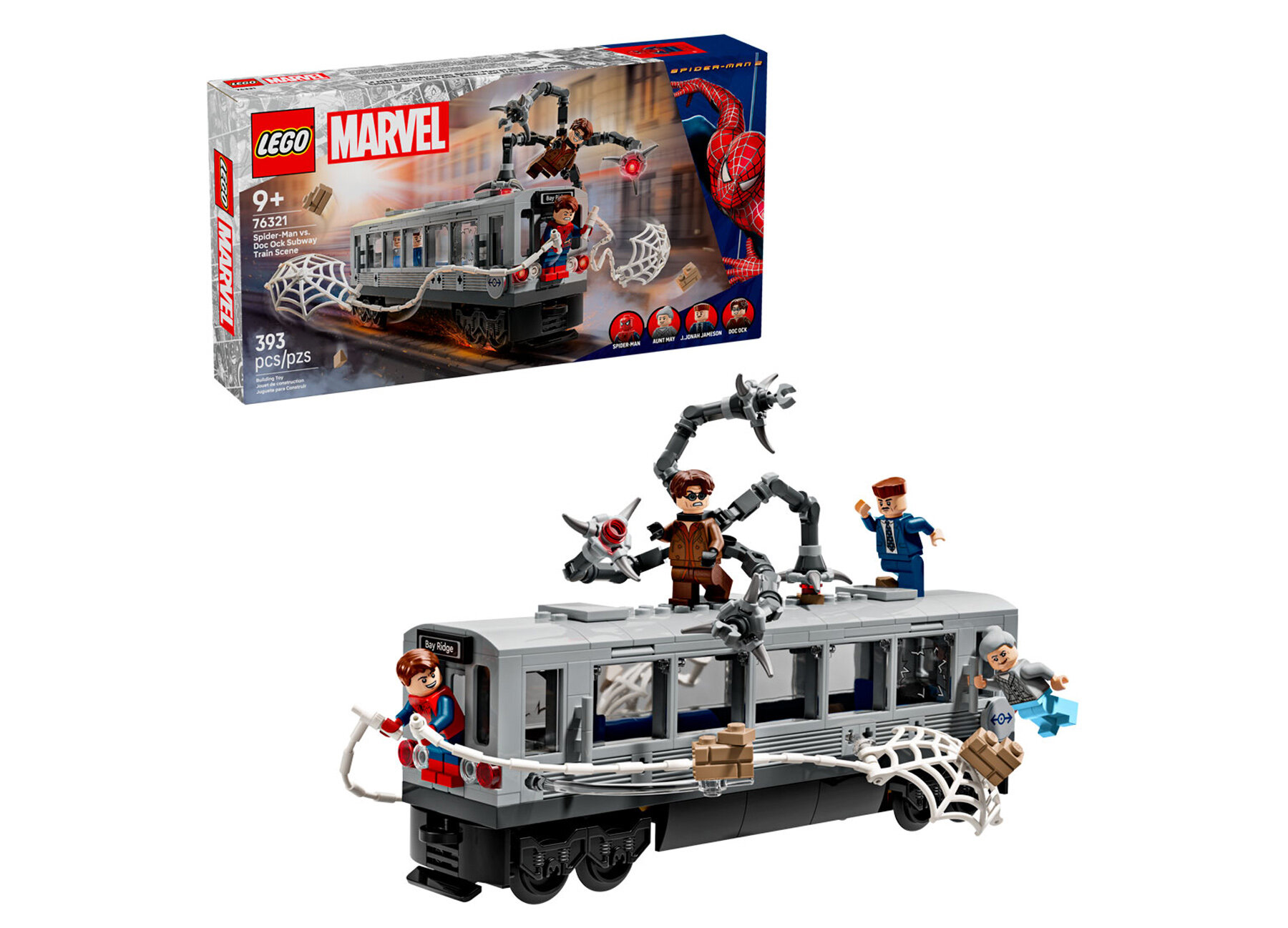 Конструктор LEGO 76321 Человек-паук против Доктора Осьминога: Сцена с поездом