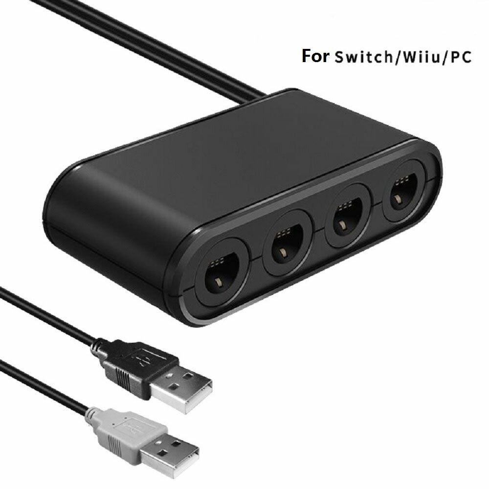 4-портовый адаптер контроллера 3 в 1 для nintendo switch, wii u и пк usb-адаптер контроллера switch gamecube