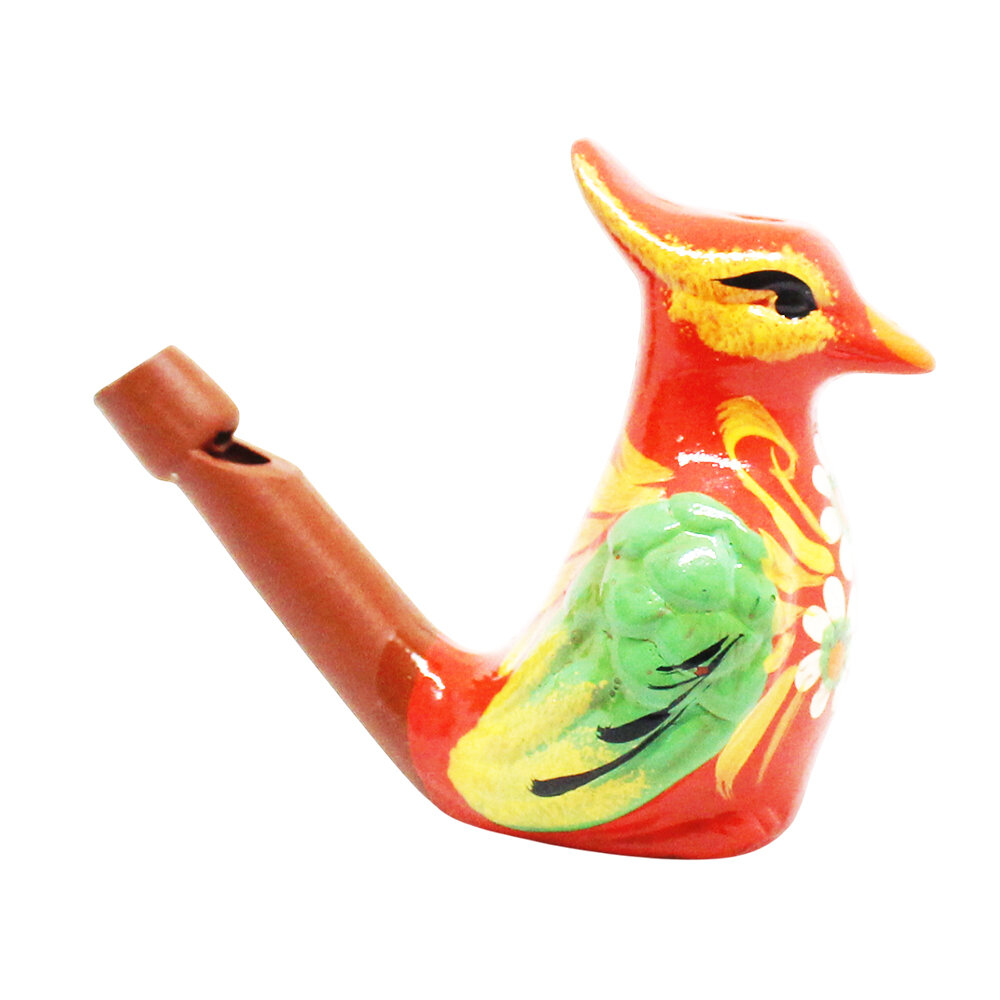 Свисток из красной глины "Свиристель", (Красная)