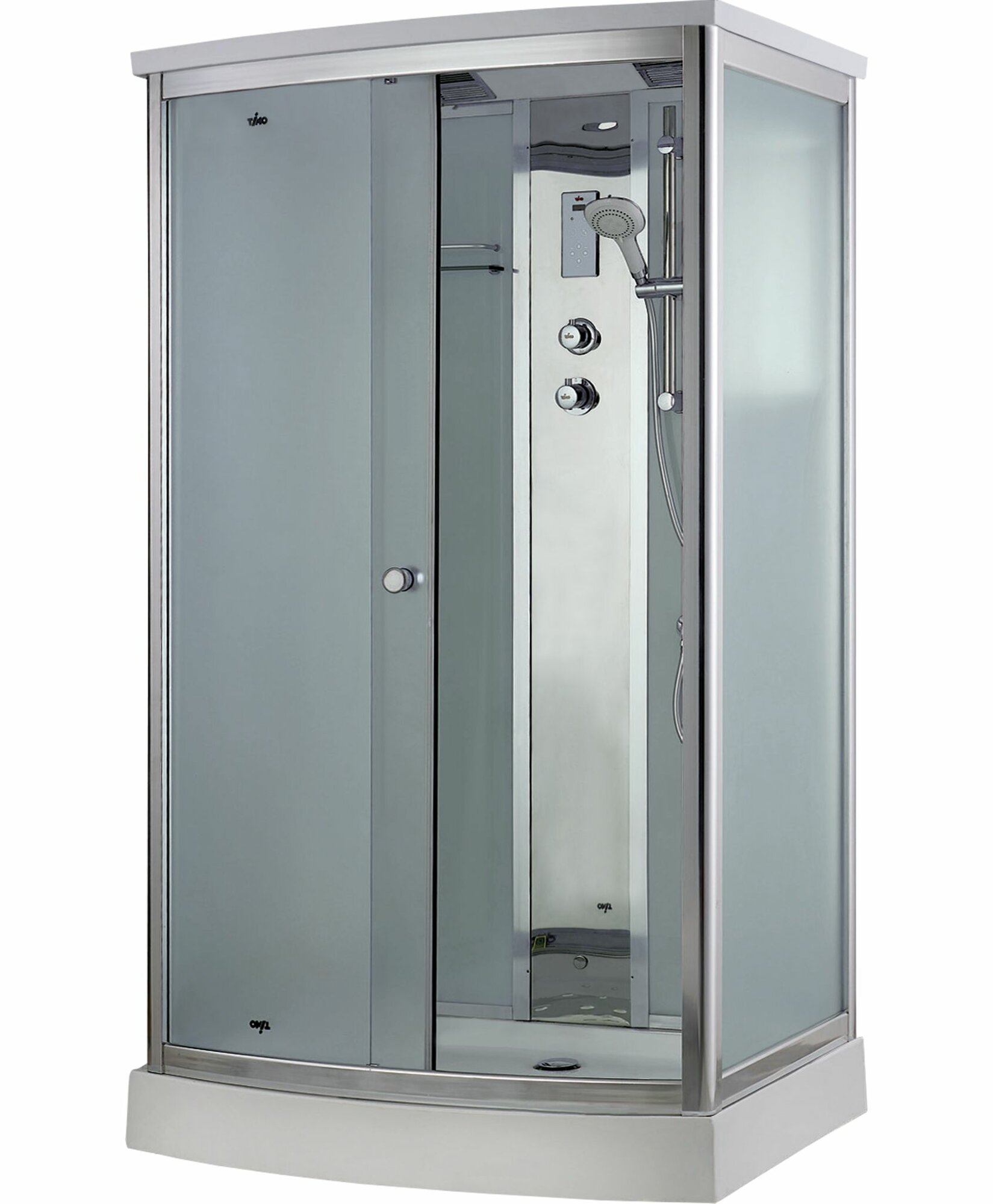 Timo Comfort T-8815 Fabric Glass душевая кабина 120*90*220+турецкая баня хамам+стульчик прозрачный