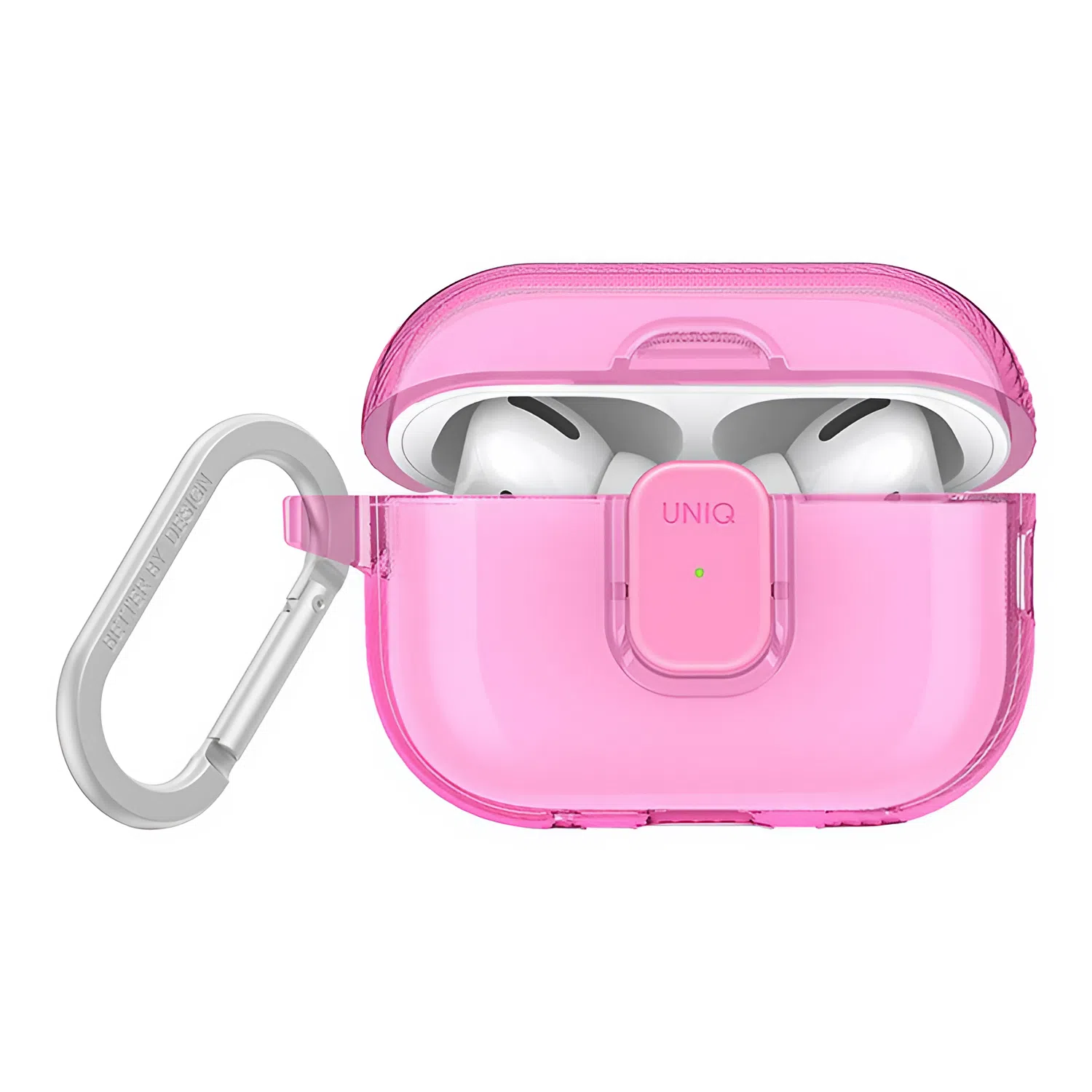 Uniq чехол для Airpods Pro 2, Glase PRO TPU с магнитным замком, Candy Pink