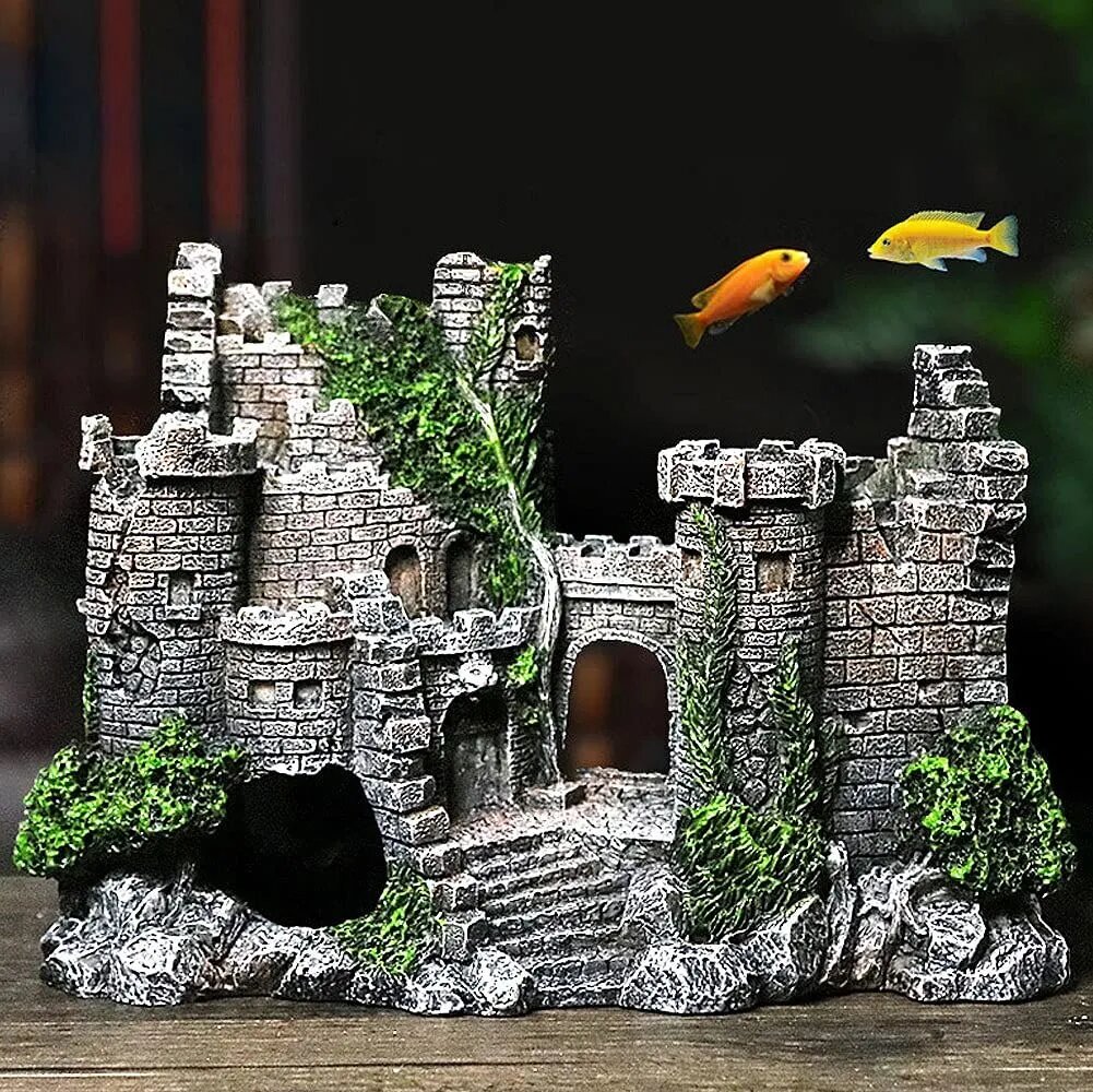Декор для аквариума, террариума и флорариума, Замок на скале, грот
