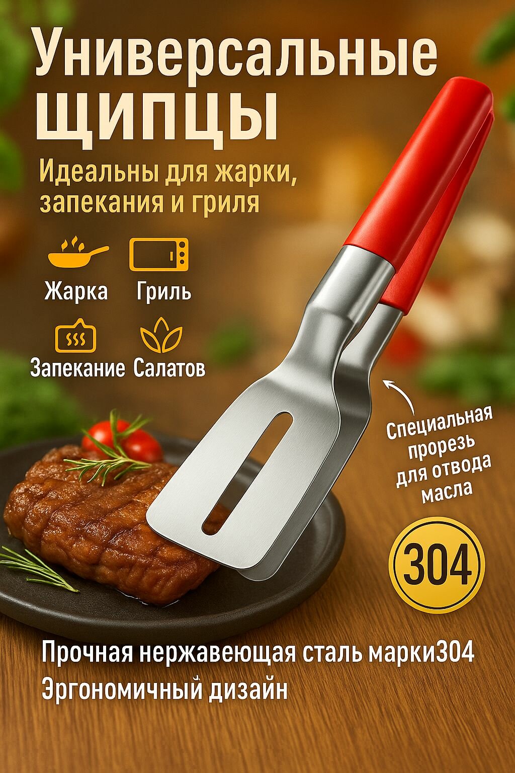 Щипцы кухонные