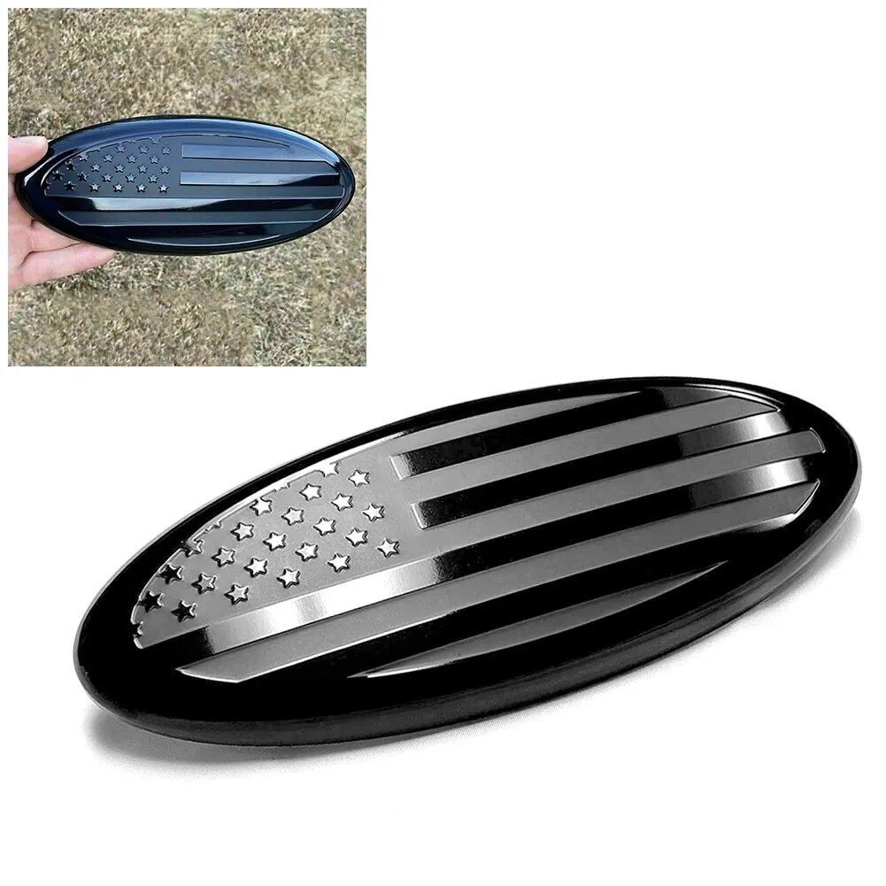 9-дюймовый автомобильный передний гриль эмблема наклейка для Ford F150 F250 F350 Explorer передняя решетка задняя дверь флаг США овальная эмблема значок Логотип
