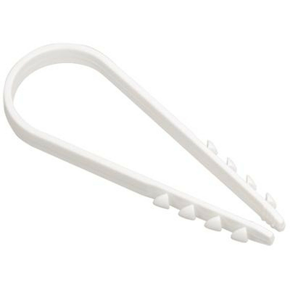 Дюбель-хомут ИЭК 5х8 мм нейлон белый 100 шт для быстрого крепления кабеля к стенам и потолкам