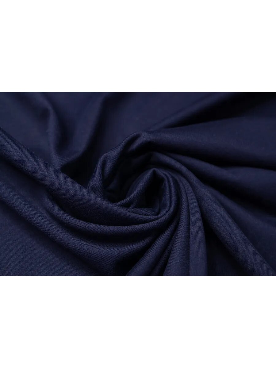 Ткань Кулирка темно-синяя хлопковая